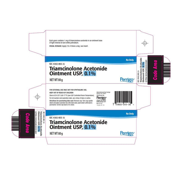 Perrigo Triamcinolone Acetonide Topical Ointment 45802-0055-36 - 1.0 E ...