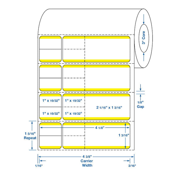 Centurion Sunquest / Misys Direct Thermal Laboratory Labels DTL424Y ...