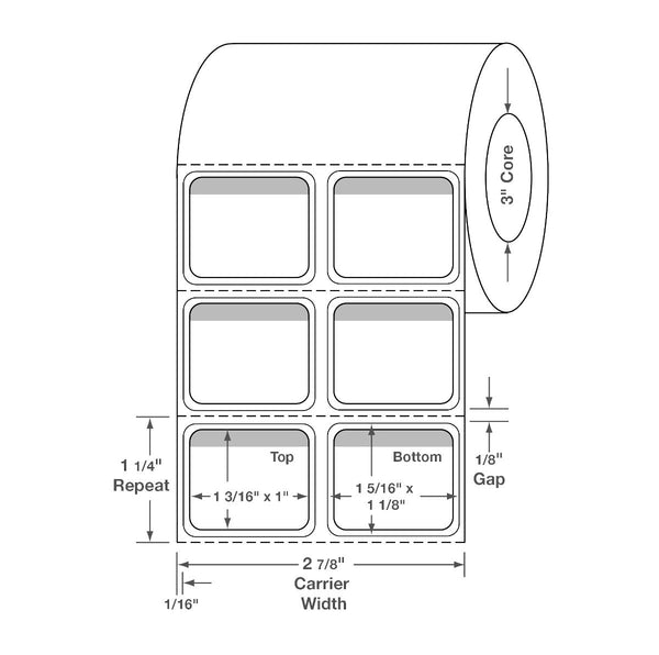 Centurion Labels: Centurion Poly Thermal Transfer Labels, 1-3/16" x 1 ...